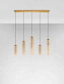 Designový lustr Sano 5 line Zlatá