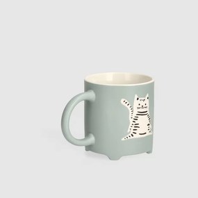 HOME & YOU Hrnek kočka 380 ml - sv. šedá