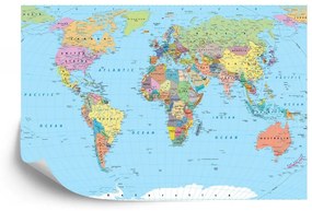 Fototapeta Mapa Světa Omyvatelný vlies 208x146
