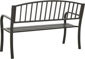 Zahradní lavice šedá 120 cm ocel 319581
