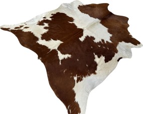 Koberec kusový hovězí kůže 3,3 m2, hnědobílá 1021