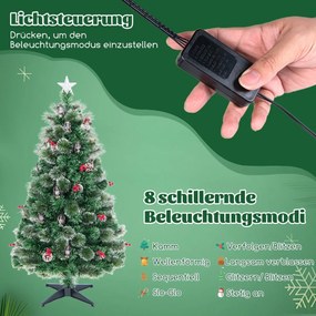 Costway Umělý vánoční stromeček s osvětlením a teplými bílými LED – 150 cm