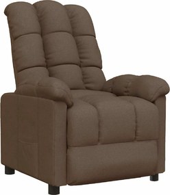 Polohovací křeslo hnědé textil 289800