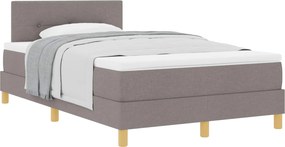 Postel s boxspringem s polštářem Taupe 120 x 190 cm textil 3338906
