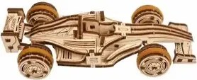 Ugears 3D dřevěné mechanické puzzle Compact Racer / 90 dílků / Obtížno