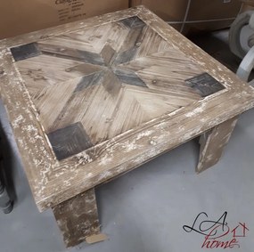 Dřevěný konferenční stolek Jacques s patinou - 90*90*50 cm