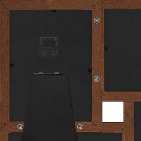 Kolážový fotorámeček na 4 obrázky (13 x 18 cm) tmavě hnědý MDF 332771