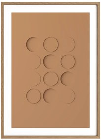Idealform Poster no. 3 Shadow forms Barva: Terracotta, Velikost: 500x700 mm