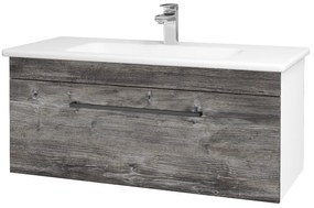Dřevojas Koupelnová skříň ASTON SZZ 100 Varianta: N01 Bílá lesk / Úchytka T06 / D10 Borovice Jackson