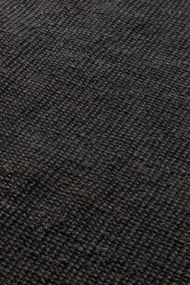 Hanse Home, Běhoun Bouclé Jute 105976 Black, 80x200, černá, chodba / předsíň