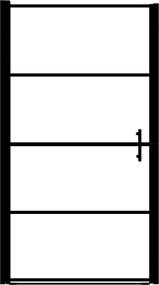 vidaXL Sprchové dveře tvrzené sklo 91 x 195 cm černé [145672]