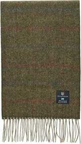Šála z jehněčí vlny Chestnut Herringbone široká 180x50 cm - Islander