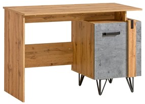 DOLMAR Psací stůl - LOFTER LO9, dub votan/beton
