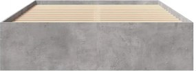 Rám postele betonově šedý 140 x 190 cm kompozitní dřevo 3295684