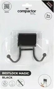 Compactor Bestlock Black Magic systém Dvojitý samolepicí háček bez vrt