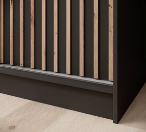 ADRK Furniture Šatní skříň s zrcadlem Ida 200 ADRK-SW-IDA-B-200