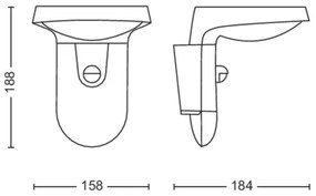 Philips - LED Solární nástěnné svítidlo se senzorem TYLA LED/1,2W/4V 4000K IP44