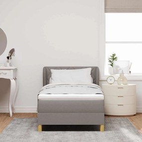 Postel s boxspringem s čelo Taupe 90 x 200 cm textil 3340259