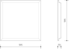 LED panel hranatý vestavný čtvercový 50W neutrální Panlux PN22300001