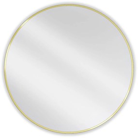Mexen Loft, kulaté koupelnové zrcadlo 90 cm, barva rámu zlatá lesklá, 9850-090-090-000-50