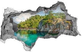 Wallmuralia Nálepka fototapeta 3D výhled Modrá laguna 95x73 cm