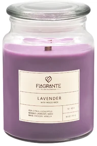 FLAGRANTE vonná svíčka s dřevěným knotem Lavender 511 g | BIANO
