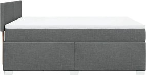 Box spring postel s matrací tmavě šedá 160x200 cm textil 3285933