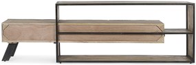 BIZZOTTO Dřevěný TV stolek MANCHESTER tmavý 195 cm 0746641