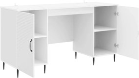 Stůl Bílá s vysokým leskem 142,5 x 50 x 75 cm Kompozitní dřevo 3414607