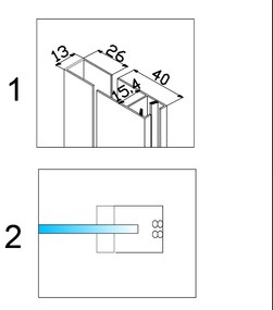 BPS-koupelny Posuvné sprchové dveře HYD-PD03B 100 zlaté/transparent pro instalaci do niky