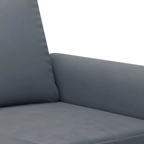 vidaXL 3dílná sedací souprava s polštáři samet [3202261] Barva: Tmavě šedá