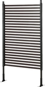 Zahradní plot Outsunny, kovový plot 93 x 150 cm vysoký, dekorativní mřížkový plot se stojany, plot pro psy, horní obloukový plot, krajinářský plot pro