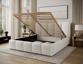 Postel Edvige + Dřevěný rám + plynový výtah + kontejner 180x200