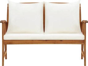 Zahradní lavice s poduškami 119 cm masivní akáciové dřevo 310270