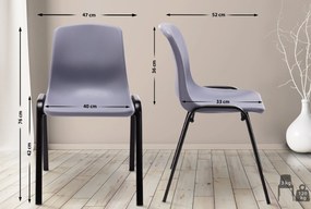 Stohovatelná židle Nowra plast – šedá