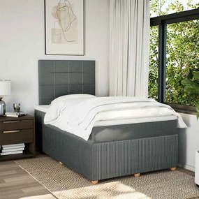 Box spring postel s matrací tmavě šedá 120x190 cm textil 3291996