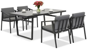 Jídelní set Cento pro 4 osoby Garden Point antracitový