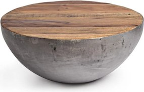 Šedý/v přírodní barvě kovový kulatý konferenční stolek ø 70 cm Lancaster – Bizzotto