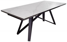 Noble Home Bílý rozkládací jídelní stůl Atlas 180-220-260 cm
