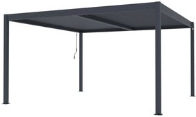 Hliníková bioklimatická pergola s lamelami BestBerg BBP-16G / 4 x 4 m / šedá