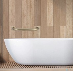 Nástěnný koupelnový držák EYN DB1008 v mosazné barvě, 35 cm