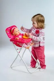 TEDDIES Židlička pro panenky vysoká kov/plast / 33x26x60 cm / od 3 let