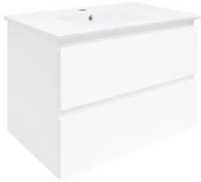 Koupelnová skříňka s umyvadlem SAT B-Way 79x50x45 cm bílá lesk BWAY280WU4BI
