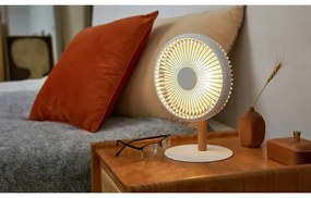 Krémová stolní lampa s ventilátorem na dálkové ovládání (výška 26 cm) Beyond – Gingko