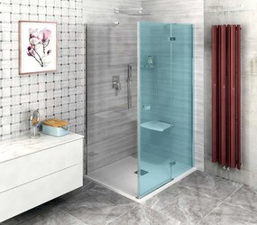 Polysan Fortis Line - Sprchová stěna 90 cm, leštěný hliník/čiré sklo FL3590