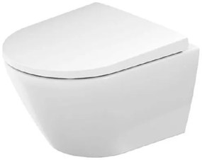 Duravit D-Neo - Závěsné WC se sedátkem SoftClose, Rimless, bílá 45880900A1
