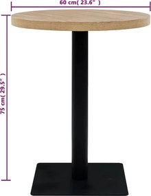 Bistro stůl MDF a ocel kulatý 60 x 75 cm 245612