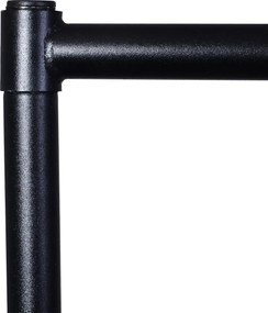 HOMCOM Stojan na oblečení s kolečky, pevný kovový rám, nosnost 140 kg, 180 x 60 x 170 cm, černá ocel