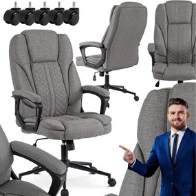 Kancelářská otočná židle K Psacímu Stolu Počítač Ergonomický Šedý Phonix