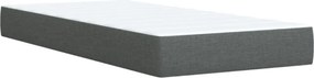 Box spring postel s matrací tmavě šedá 90x200 cm textil 3290372